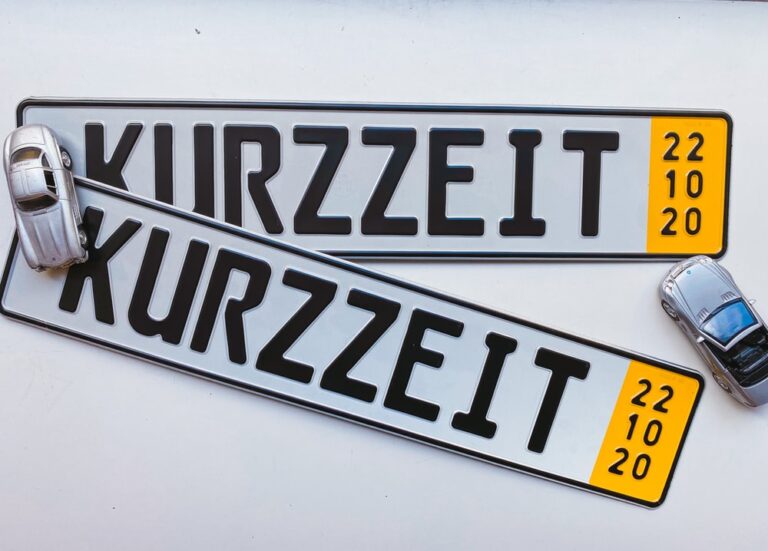Temporary License Plate - Zulassungsdienst Stocker