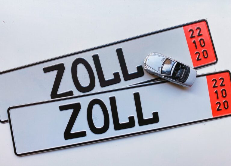 Export license plate - Zulassungsdienst Stocker